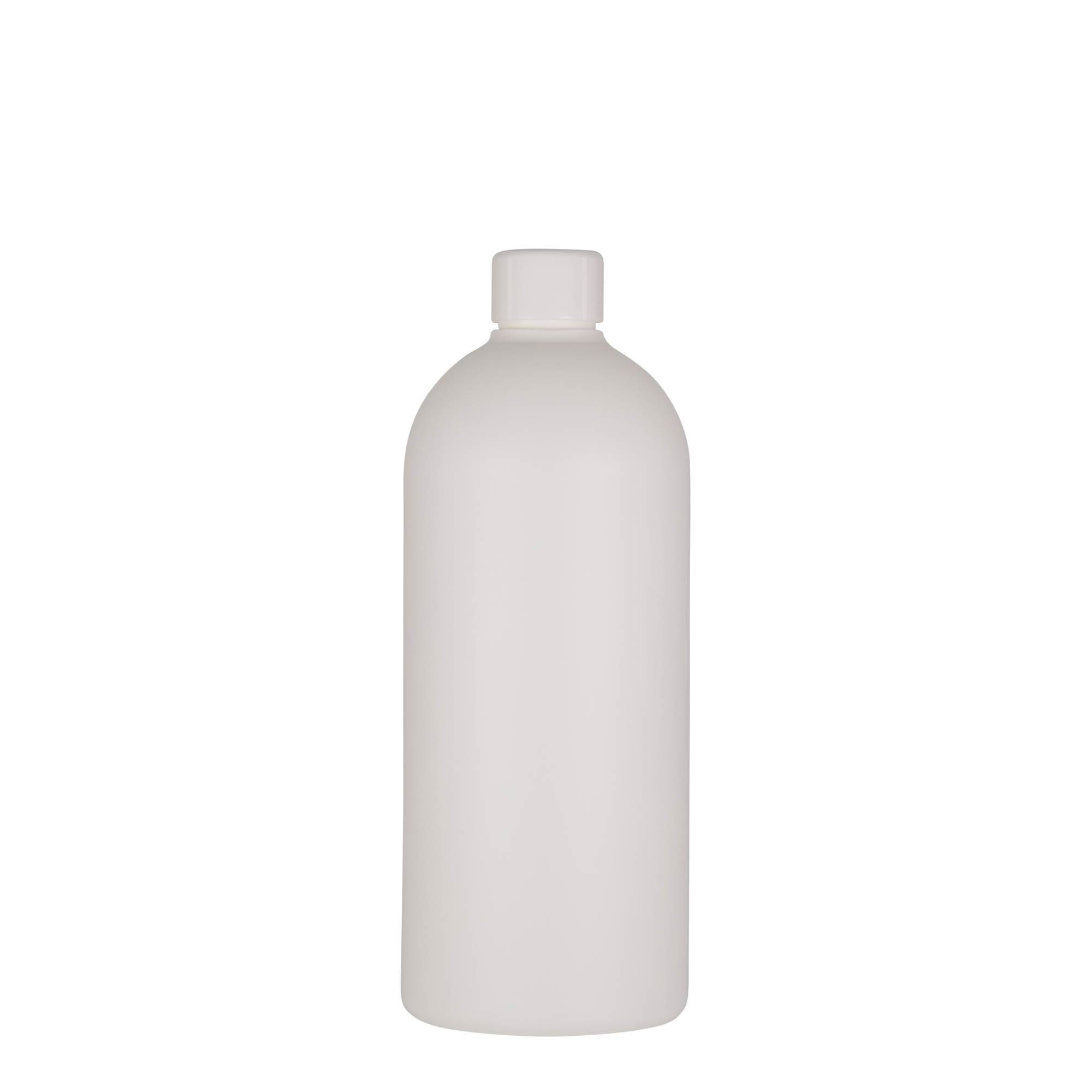 500 ml plastikinis butelis „Tuffy“, HDPE, baltos spalvos, uždaromas ...